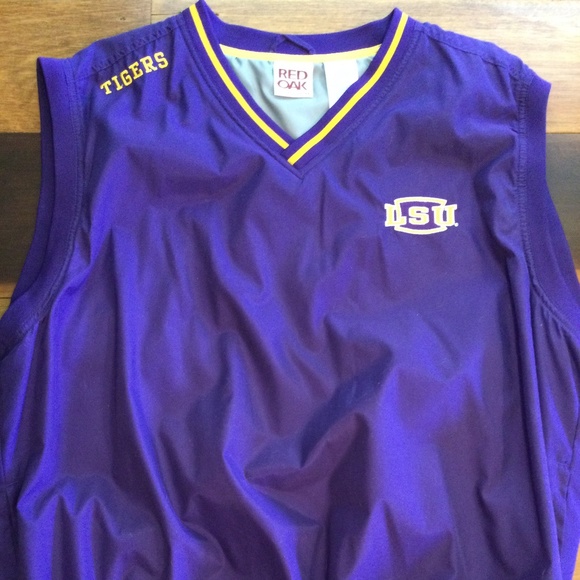 Red Oak | Jackets & Coats | Mens Red Oak Lsu Sleeveless Vest | Poshmark